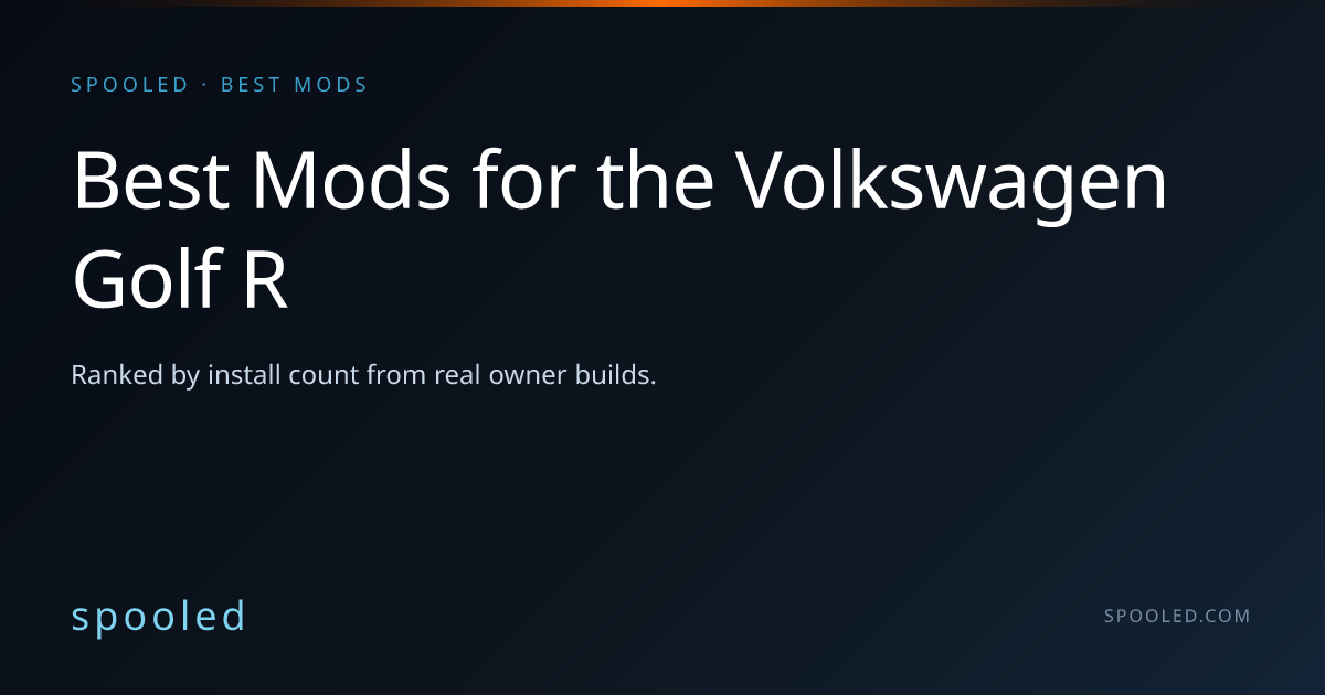 Best Mods for the Volkswagen Golf R (2026) | SPOOLED